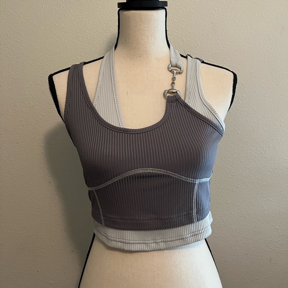 Cider | Tops | Cider Grayish Blue And Baby Blue Tank | Poshmark